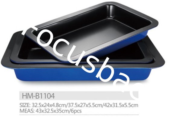 Eco freindly 0.4mm Carbon Steel Non Stick Cake Pan / Square Deep Baking Pan supplier