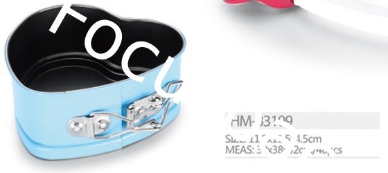Heat efficiently aluminum non stick 4" heart shaped baking pan for commercial bakeware supplier