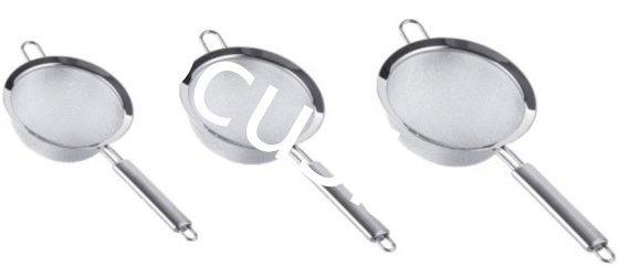 Kitchen uses conical premium stainless steel fine mesh food sieve strainer with handle supplier