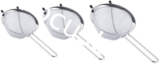 Kitchen uses conical premium stainless steel fine mesh food sieve strainer with handle supplier