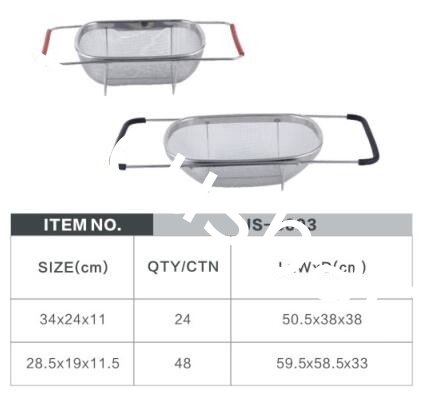 Hot sell Stainless steel washing colanders &stainers for vegetables with silicone handle supplier