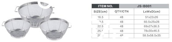 Hot sell Stainless steel washing colanders &stainers for vegetables with silicone handle supplier