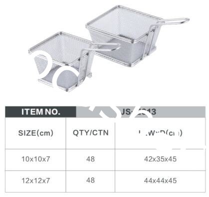Premium stainless steel wire mesh french fries preserve strainer small deep frying basket supplier
