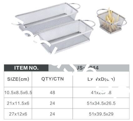 Premium stainless steel wire mesh french fries preserve strainer small deep frying basket supplier