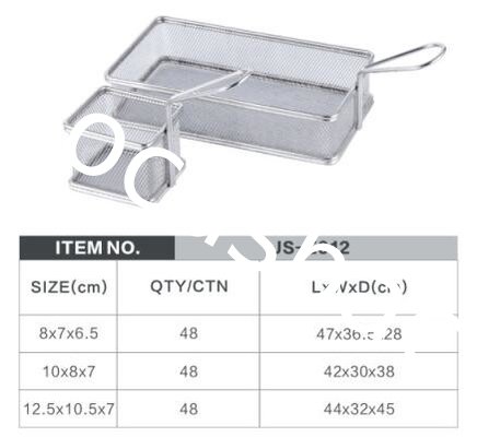 Premium stainless steel wire mesh french fries preserve strainer small deep frying basket supplier