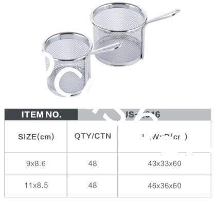 Premium stainless steel wire mesh french fries preserve strainer small deep frying basket supplier
