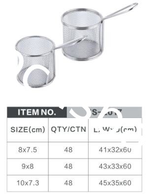 stainless steel cylinder mini chips frying basket fine mesh deep fat fryer supplier