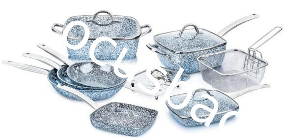 durable granite coating casserole fry pan sauce pan cookware set supplier