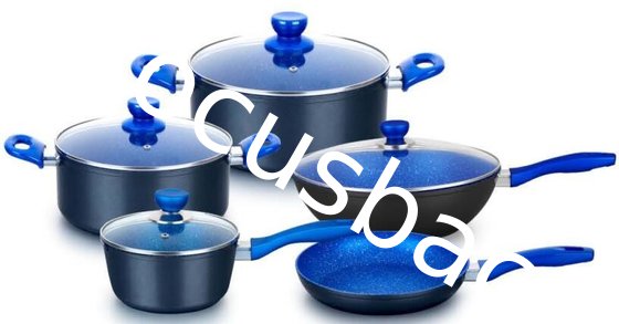 Forged aluminum non stick cookware set with flavour stone coating supplier