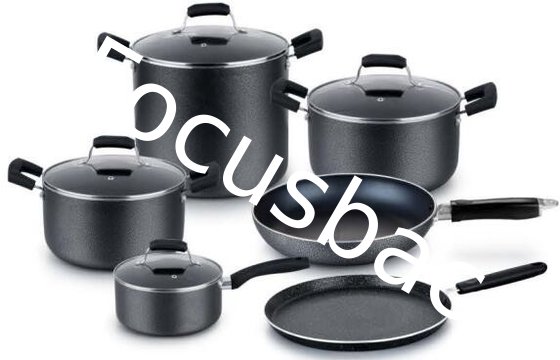 Kitchen Aluminum Cookware Set Non Stick PTFE and PFOA Free Oven Safe powder coating supplier