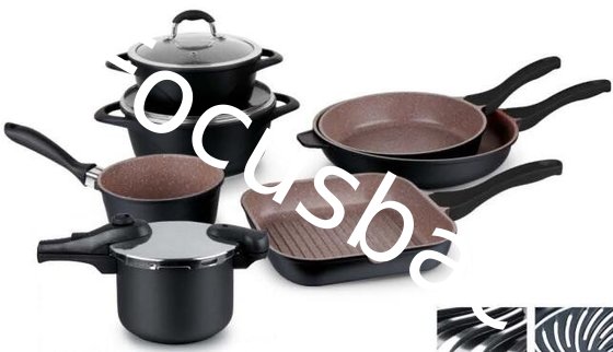 2017 new die cast die-casting aluminum energy saving bottom casserole cookware set supplier