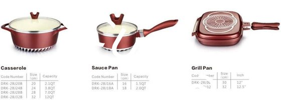 cookware set with energy-saving bottom nonstick cookware set aluminium cookware set supplier
