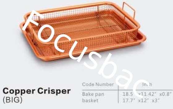 As seen on TV Air Fryer copper crisper chef baking tray set copper basket gotham copper bakeware supplier