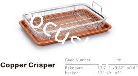 As seen on TV Air Fryer copper crisper chef baking tray set copper basket gotham copper bakeware supplier