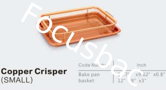 As seen on TV Air Fryer copper crisper chef baking tray set copper basket gotham copper bakeware supplier