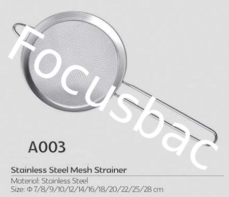 Hot selling kitchen stainless steel mesh strainer with silicone ear and handle supplier