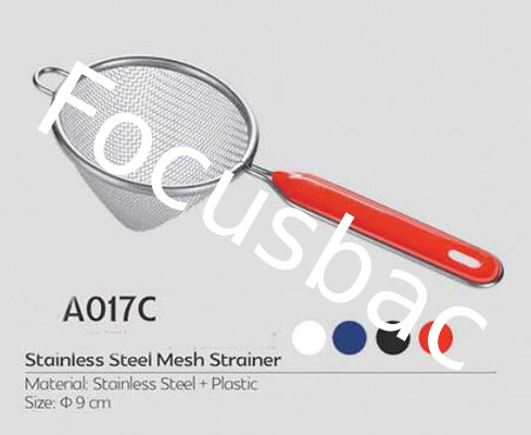 New design kitchen helper stainless steel mesh strianer with wooden handle supplier