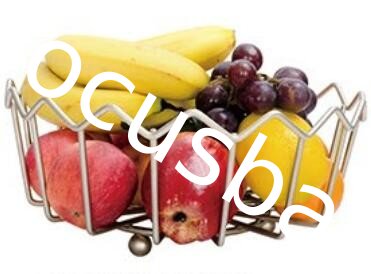 Kitchen accessory Modern Europe Design Chrome Wire Metal Fruit Basket Stand supplier