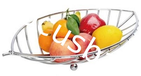 Kitchen accessory Modern Europe Design Chrome Wire Metal Fruit Basket Stand supplier