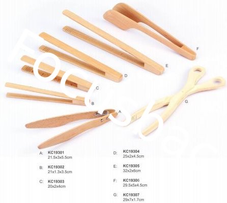 China supplier eco-friendly Utensils eco-friendly kitchen bread toaster wood tong supplier