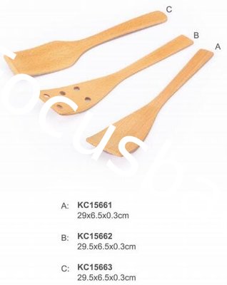 FDA customized/wholesale kitchen wood handle soup scoop With Handle supplier