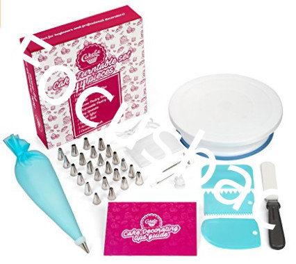 FBT010603 cake decoration kit include turntable stand,piping tips,icing bags,spatula etc. supplier