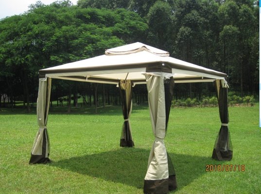 Fabric Polyester Folding Garden Yard Gazebo Tent With 4 Curtains European Style