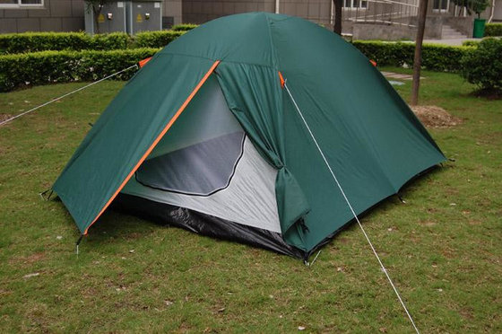 Nylon Dome Waterproof Camping Tent setup For 3 - 4 Person / Camping Family Tent