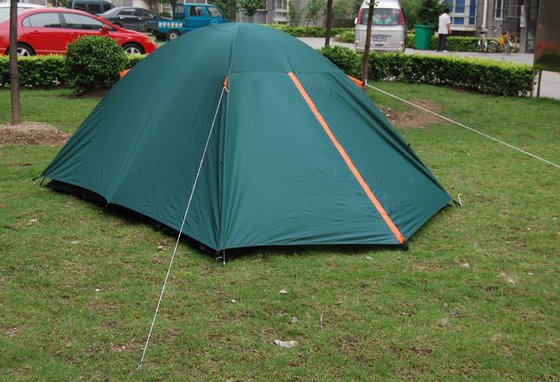 Nylon Dome Waterproof Camping Tent setup For 3 - 4 Person / Camping Family Tent