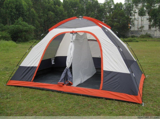 Non - toxic Rainproof 210T Polyester Trip Waterproof Camping Tent With Fiberglass Pole