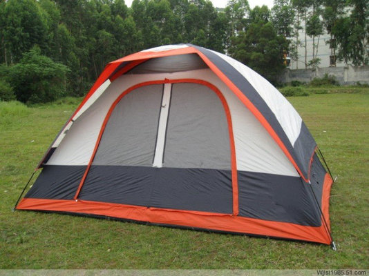 Ultralight Aluminum And Oxford Nylon Waterproof Camping Tent / 2 Bedroom Tent