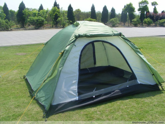 Custom Folding Waterproof Canvas Camping Tent Green / 2 Man Instant Tent