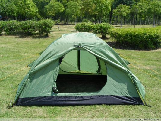 Custom Folding Waterproof Canvas Camping Tent Green / 2 Man Instant Tent