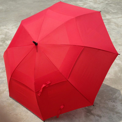 Sun Fiberglass Custom Golf Umbrella Red / Automatic Open Close Umbrella
