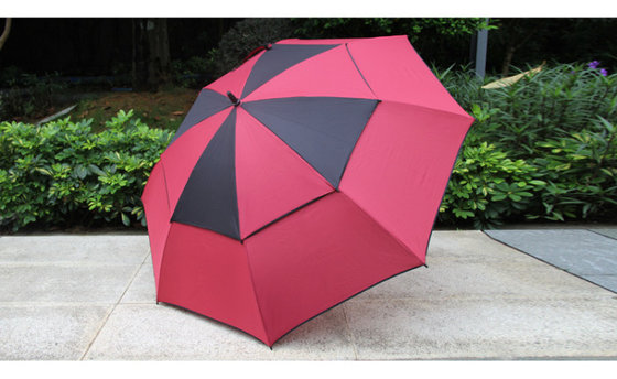 OEM Double Layer Custom Golf Umbrella Automatic With Air Vent / Silk Screen Print