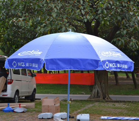 Durable 6 FT Dome Beach Umbrella Windproof UPF 50 + For Outdoor Promtion