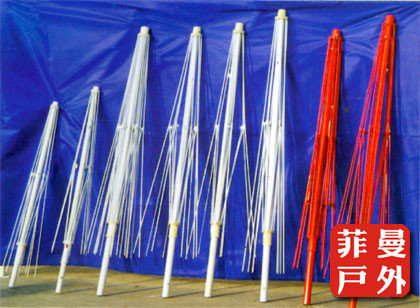 180g Polyester White And Blue Stripe Square Beach Umbrella Windproof Sun Awning
