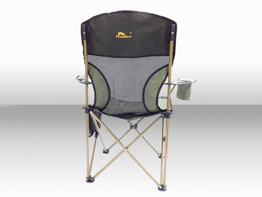 Champagne Color Breathable Mesh Folding Beach Chair / Camping Reclining Chairs