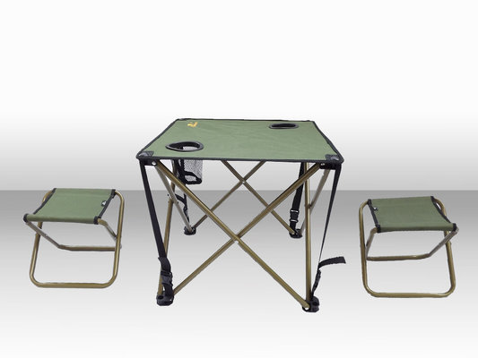Aluminum Tube 600D Folding Camping Table And Chairs Set for Promotion