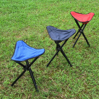Multifunction Outdoor Folding Beach Chair Stool Red / Folding Camping Chairs