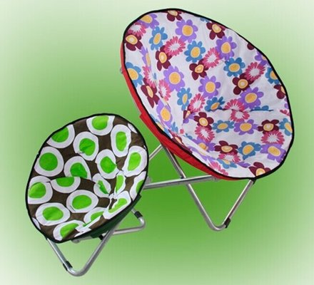 Adult Size Cotton Cover Printed folding Moon Chair Easy to Carry Removable and Washable