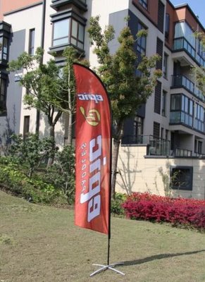 Windproof  Display Stand Beach Flying Flag Banner Durable Pole / Teardrop Flag