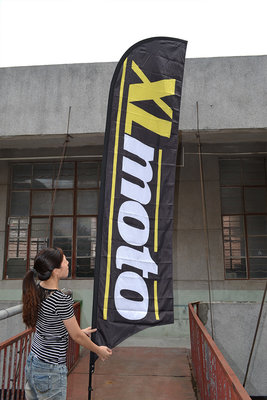 XL Moto Activities Promotional Custom Feather Flags Black / Flying Flag banner