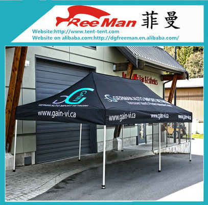 Portable Black 10x10 Folding Canopy Tent With Aluminium Alloy Frame