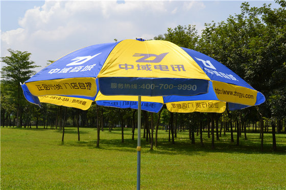 420D parasol protégeant du vent de publicité extérieure de parapluie de plage de PVC Oxford