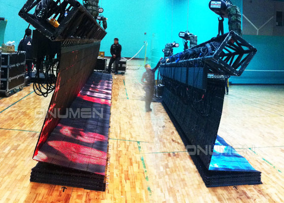 China Super Slim High definition Flexible led curtain display / Led strip display screen Wearable supplier