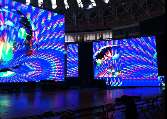 China Portable Commercial Stage LED Screens Outdoor 24V Big Flexible Video Display Wall 12Kg / Sqm supplier