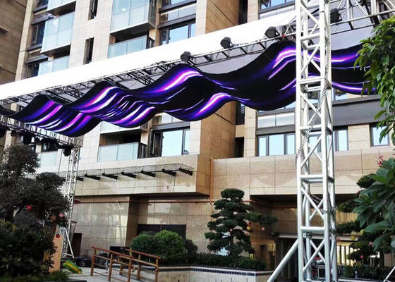 China Two Side Outdoor Full Color LED Screen Flexible Video Wall Displays Easy Install supplier