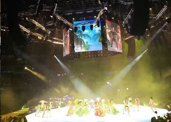 China Foldable Indoor Stage Led Screens , 1R1G1B Black Led Mesh Screen 192*192mm supplier