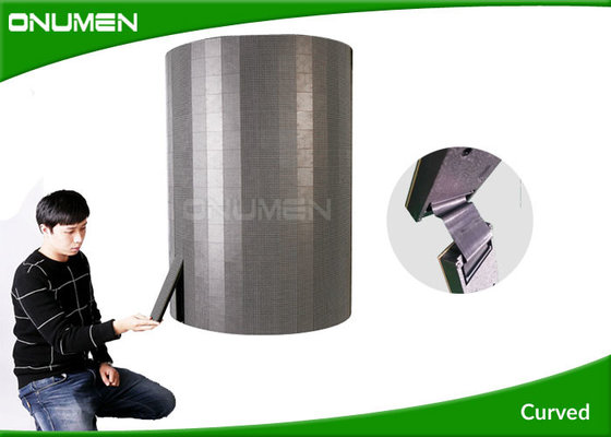 China Flexible Led Curtain Display / Wall Video Screens For Advertising , 3.9mm Pixel Pitch supplier